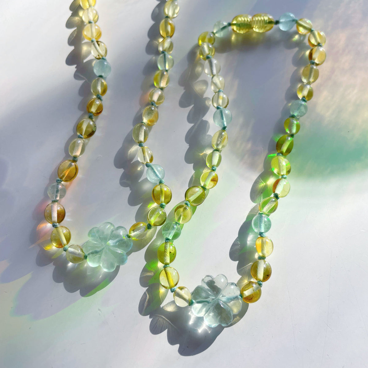 Lucky Clover Amber Necklace – Baltic Mermaid
