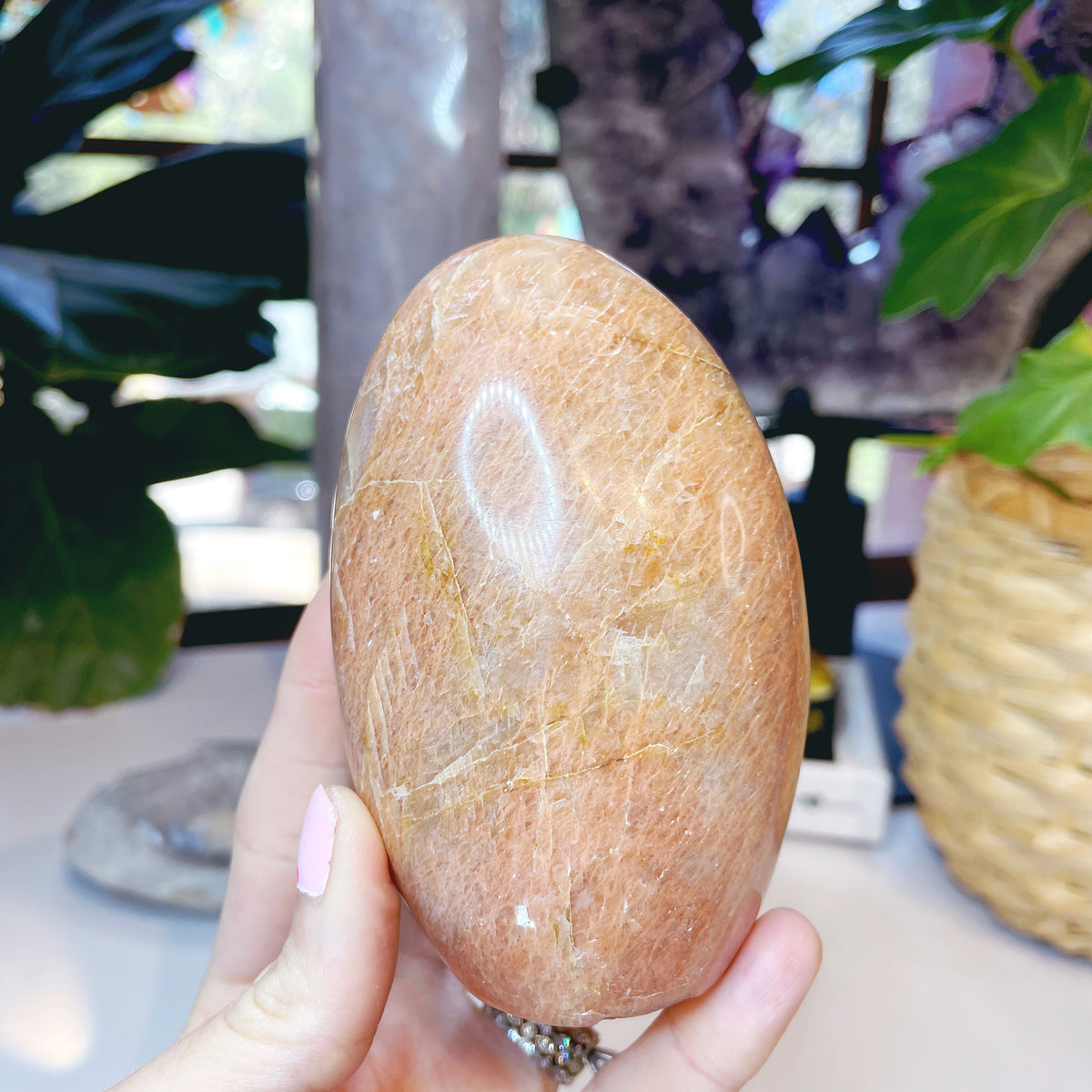 Peach Moonstone Freeform – Baltic Mermaid